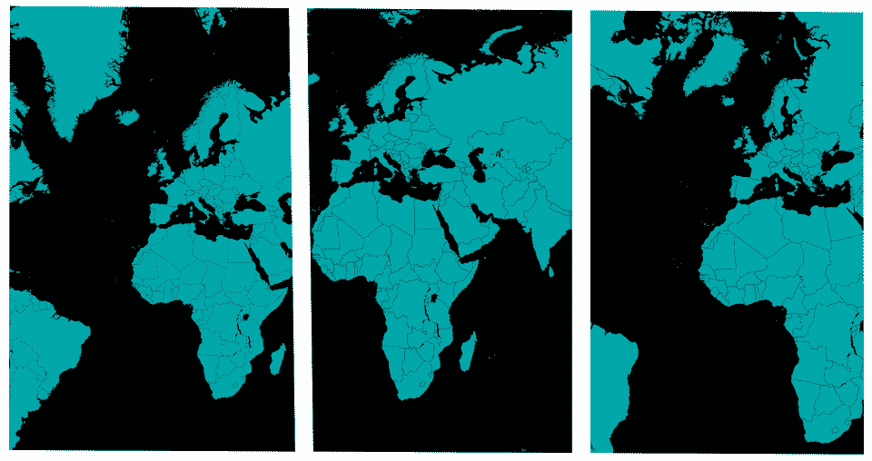 Forskjellige verdenskart – Bye Skille